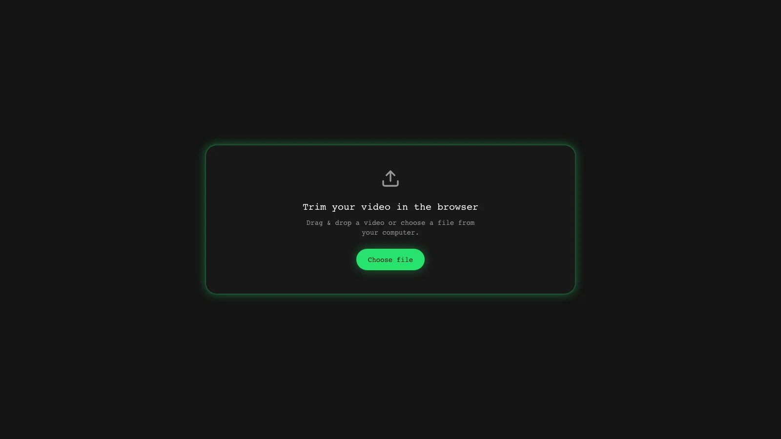 Browser Video Trimmer Template | Lovable